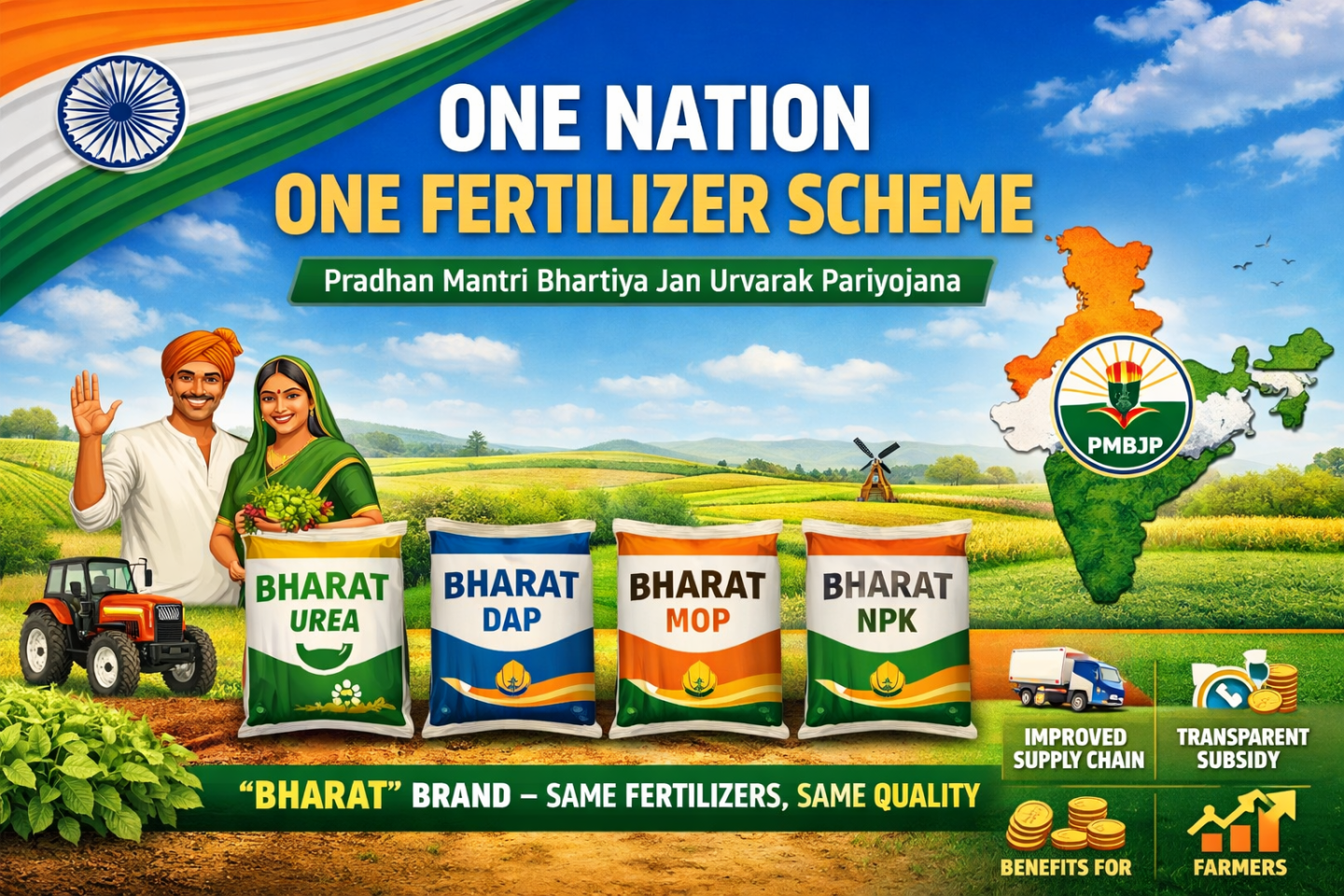 One Nation One Fertilizer Scheme – KrishiCenter